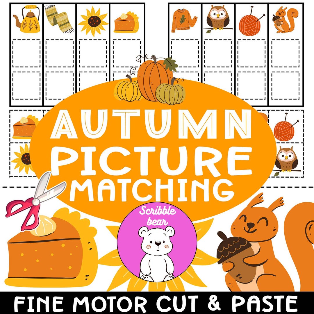 Autumn Matching Game Activity Find the Objects Fine Motor Toddler ...