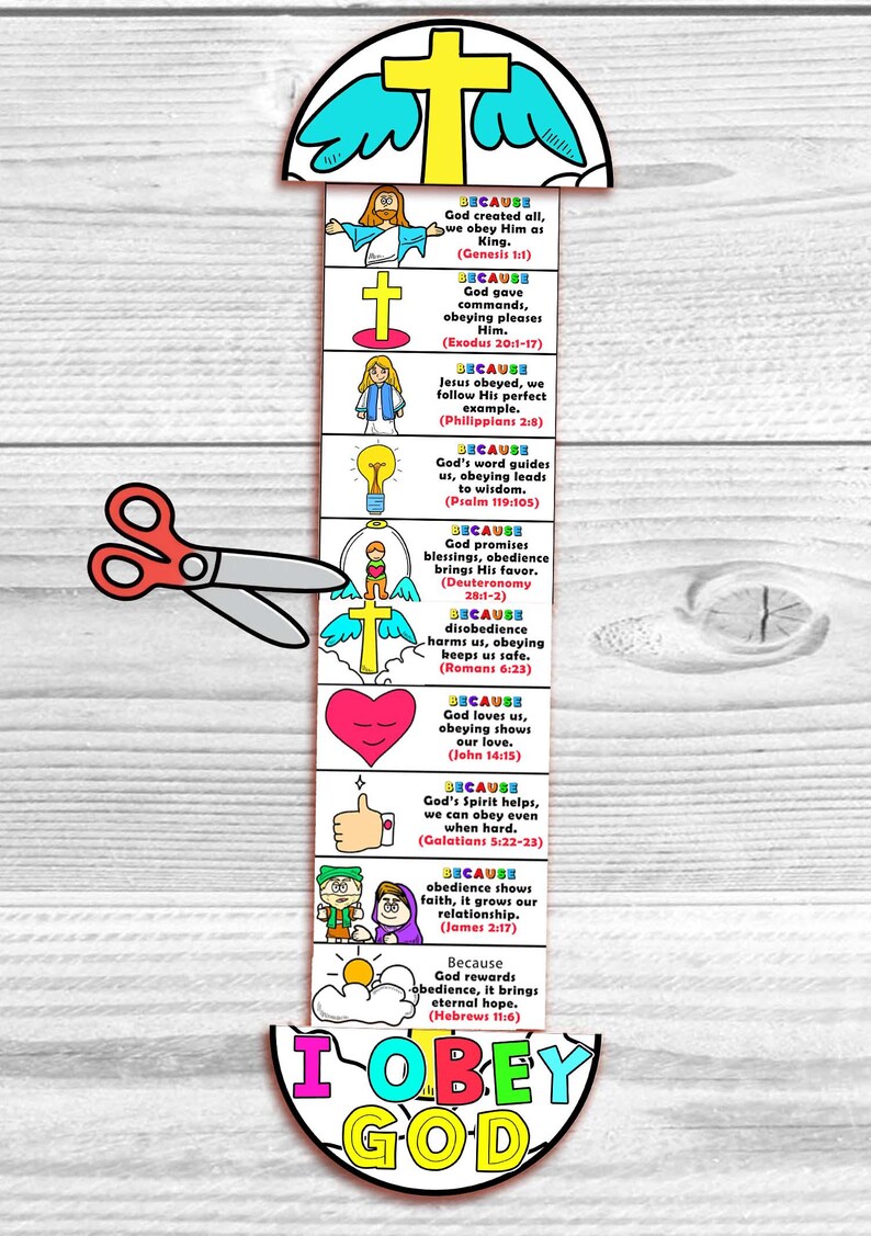 I Obey God Folding Surprise Bible Craft, Bible Lesson, Gospel Bible ...