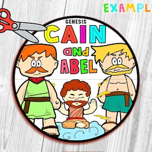Cain and Abel Coloring Folding Surprise Bible Craft: Bible Lesson ...