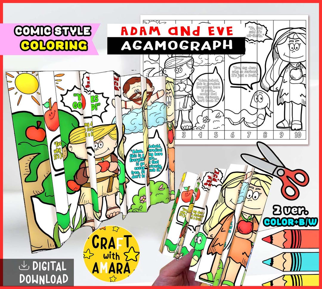 Adam and Eve AGAMOGRAPH: Christian Sunday School Bible Crafts, Church ...
