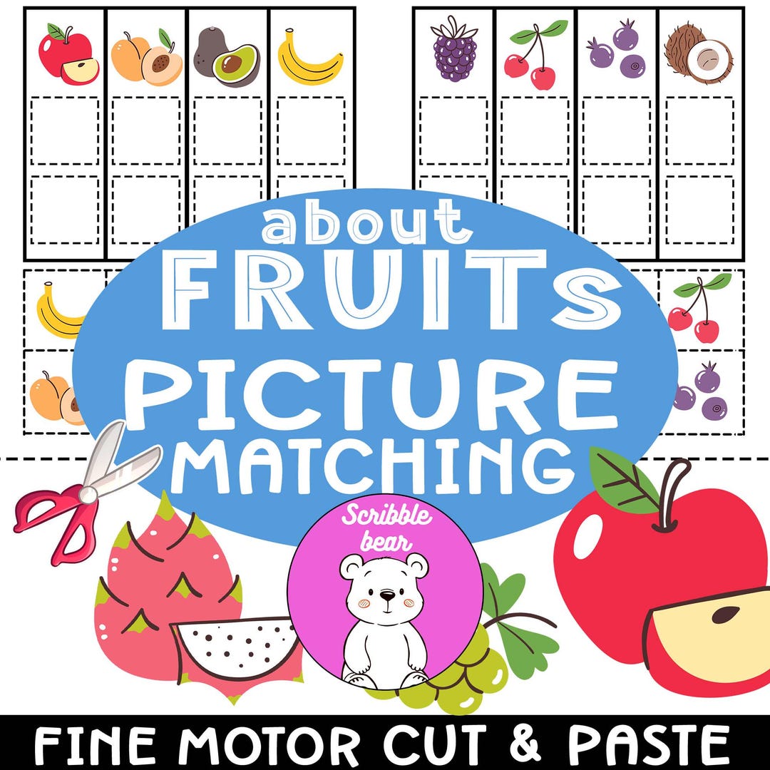 About Fruit Matching Game Activity Find the Objects Fine Motor Toddler ...