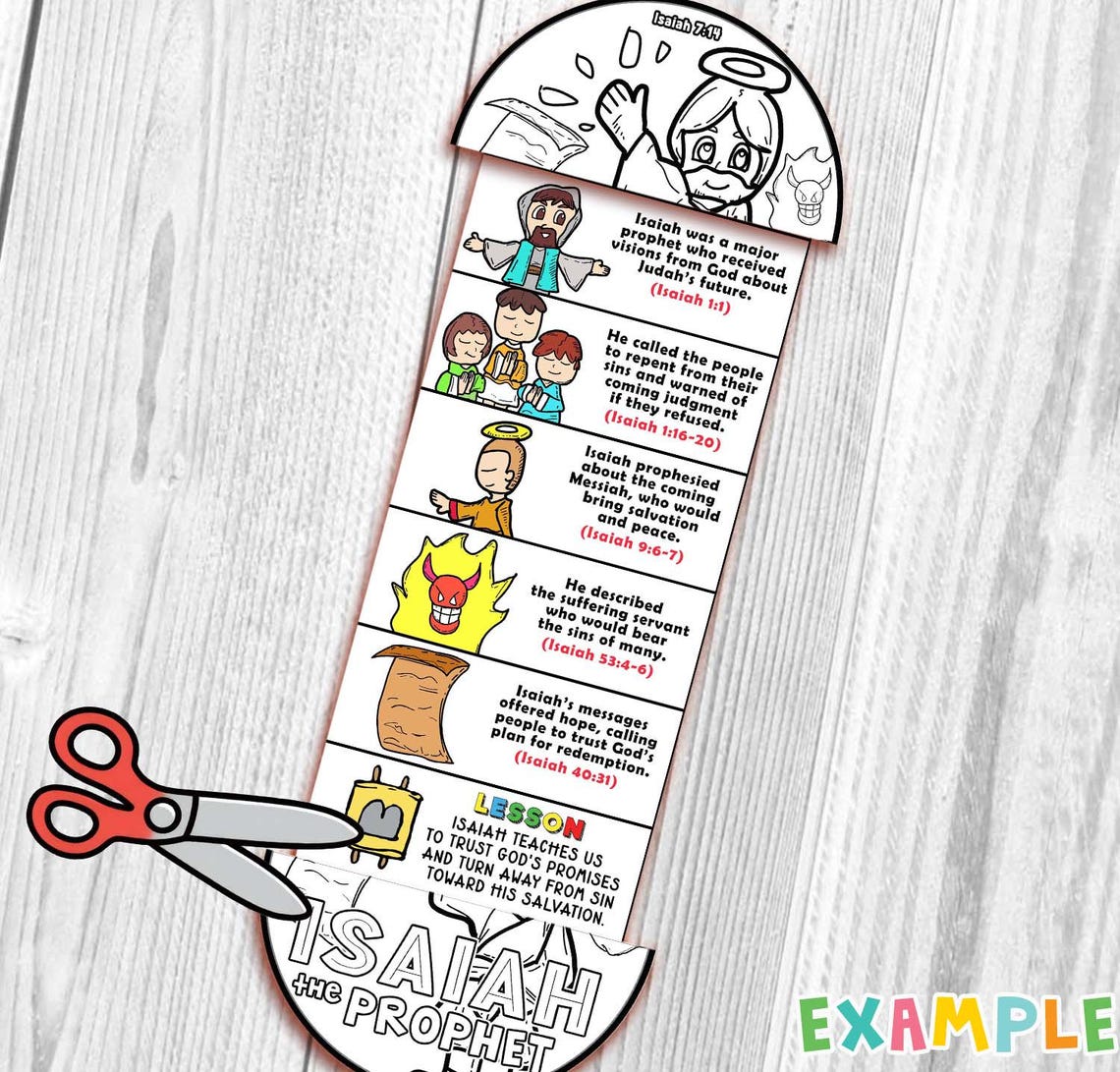 Isaiah the Prophet Folding Surprise, Bible Craft, Bible Story Lesson ...