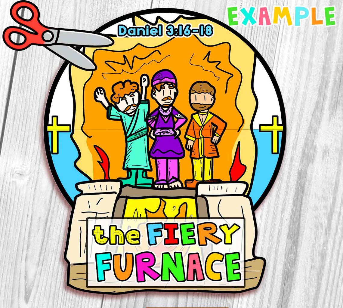 Shadrach Meshach and Abednego (the Fiery Furnace) Folding Surprise ...