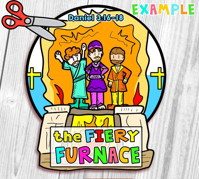 Shadrach Meshach and Abednego (the Fiery Furnace) Folding Surprise ...