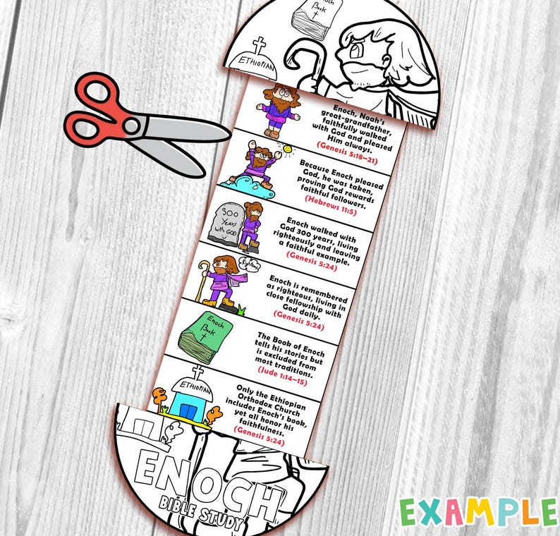 ENOCH Folding Surprise Coloring Bible Craft: Bible Story Lesson, Sunday ...
