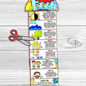 Days of Creation Folding Surprise Bible Craft, Bible Lesson, Christian ...