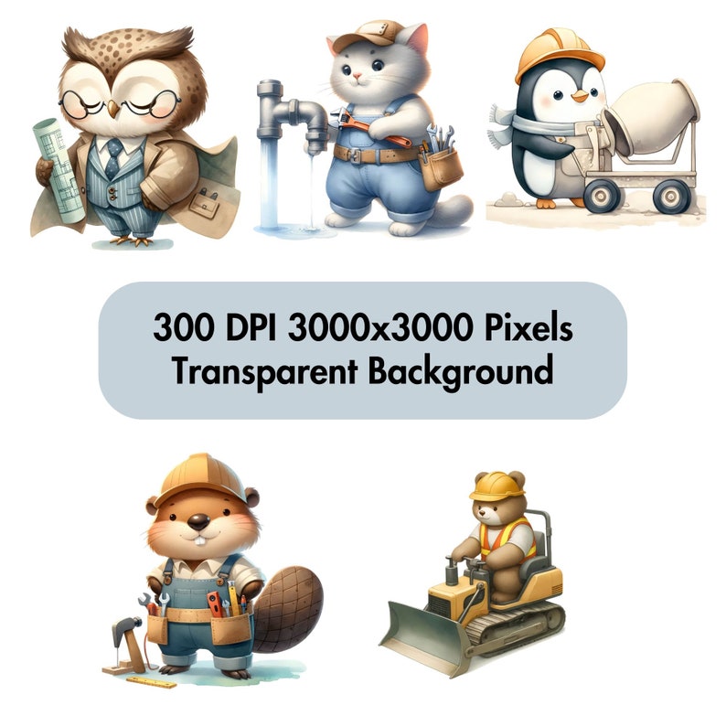 Animal Constructors Collection | 10 PNG File of Animal Expertly Dressed ...