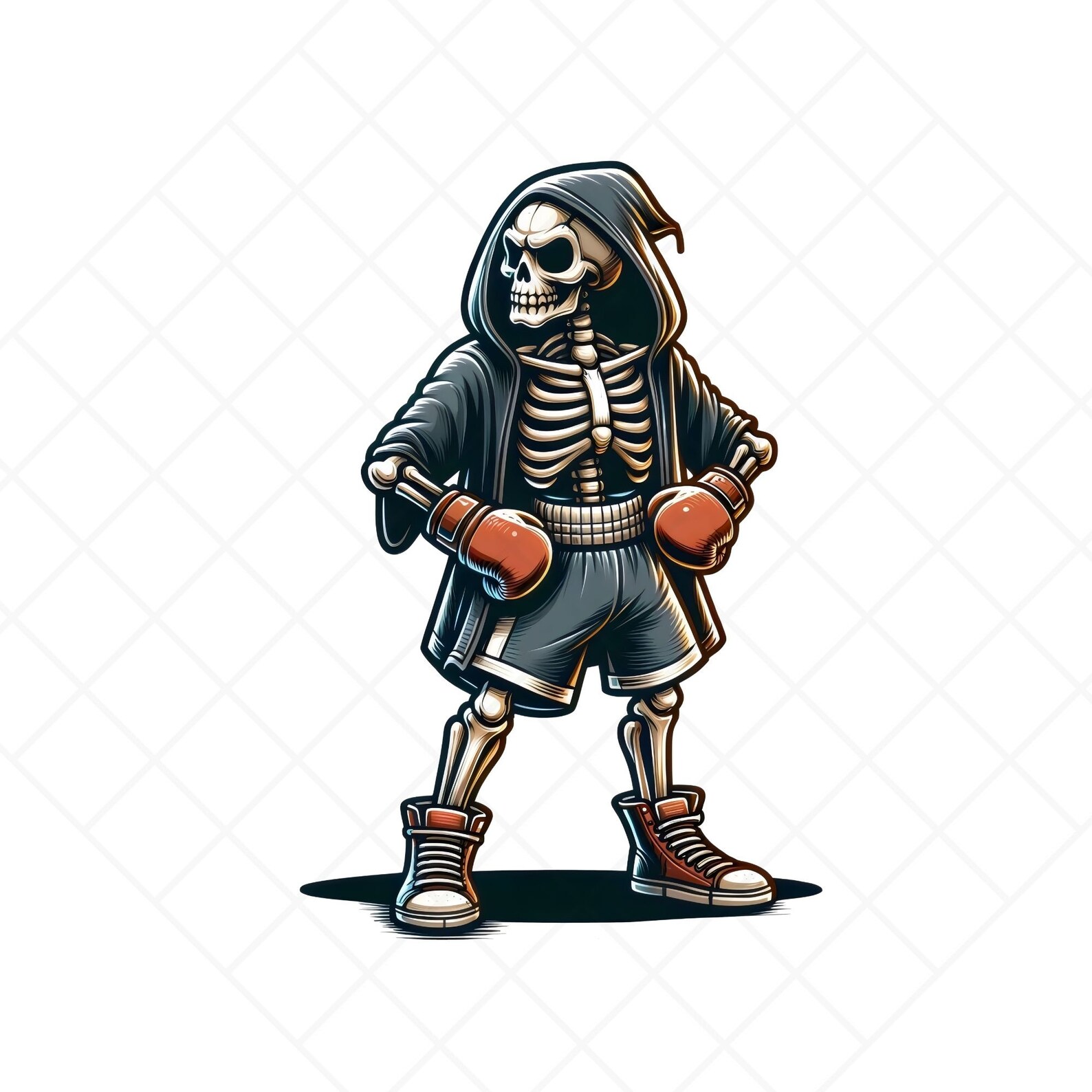 Skeletal Boxer PNG: Undying Fighter Digital Download - Etsy