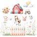 Cute Farm Clip Art - Digital Download, 22 PNG File of Cute Farm ...