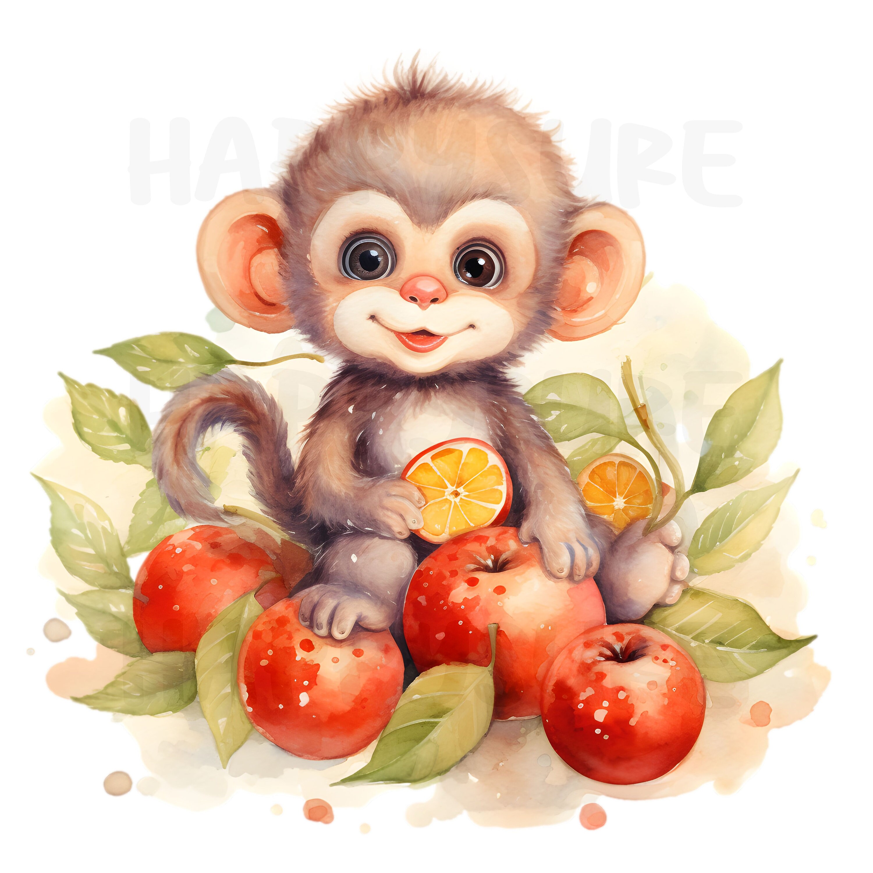 Cute Clipart Cartoon Monkey Dolls for Children. Can Be Used in Personal ...