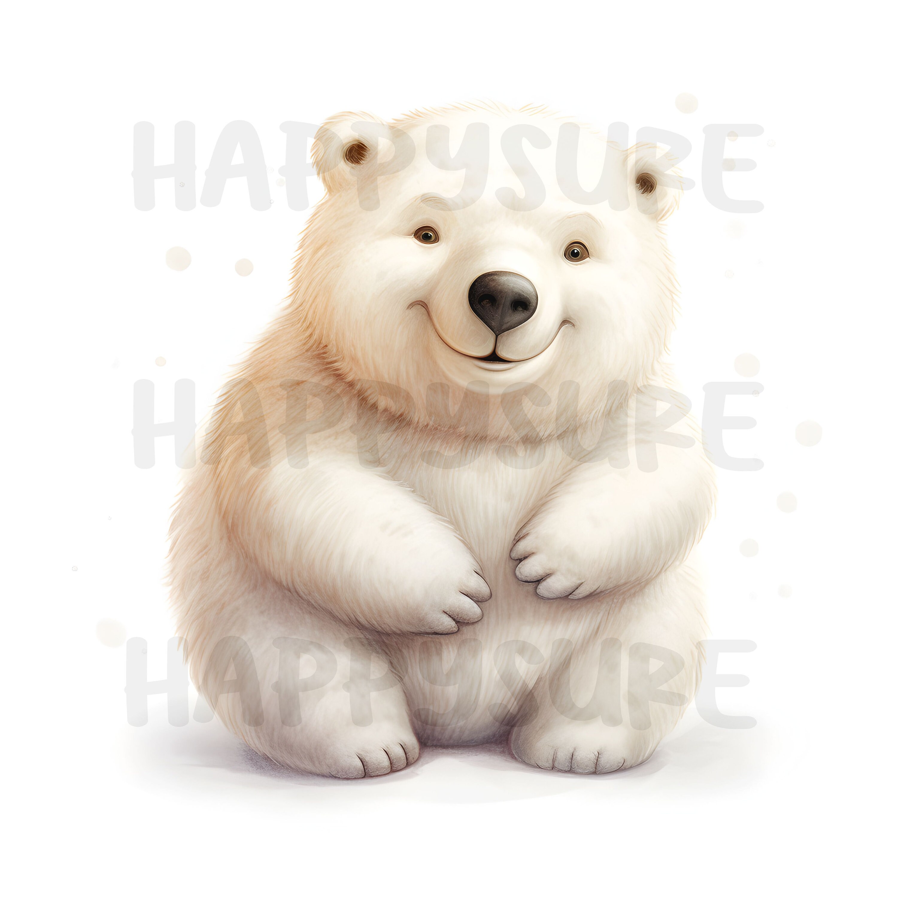 Cute Polar Bear Clipart and Stickers for Download. Can Be Used in ...