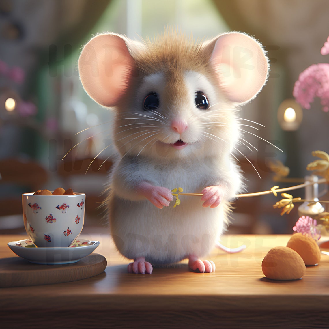 Decorative Picture, Cute Mouse Wallpaper. Can Be Used for Both Personal ...
