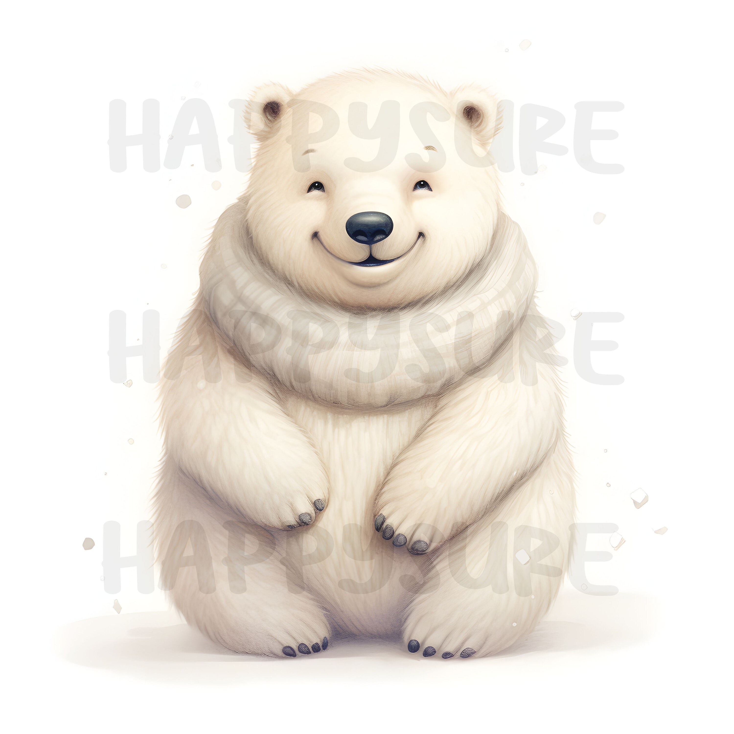 Cute Polar Bear Clipart and Stickers for Download. Can Be Used in ...