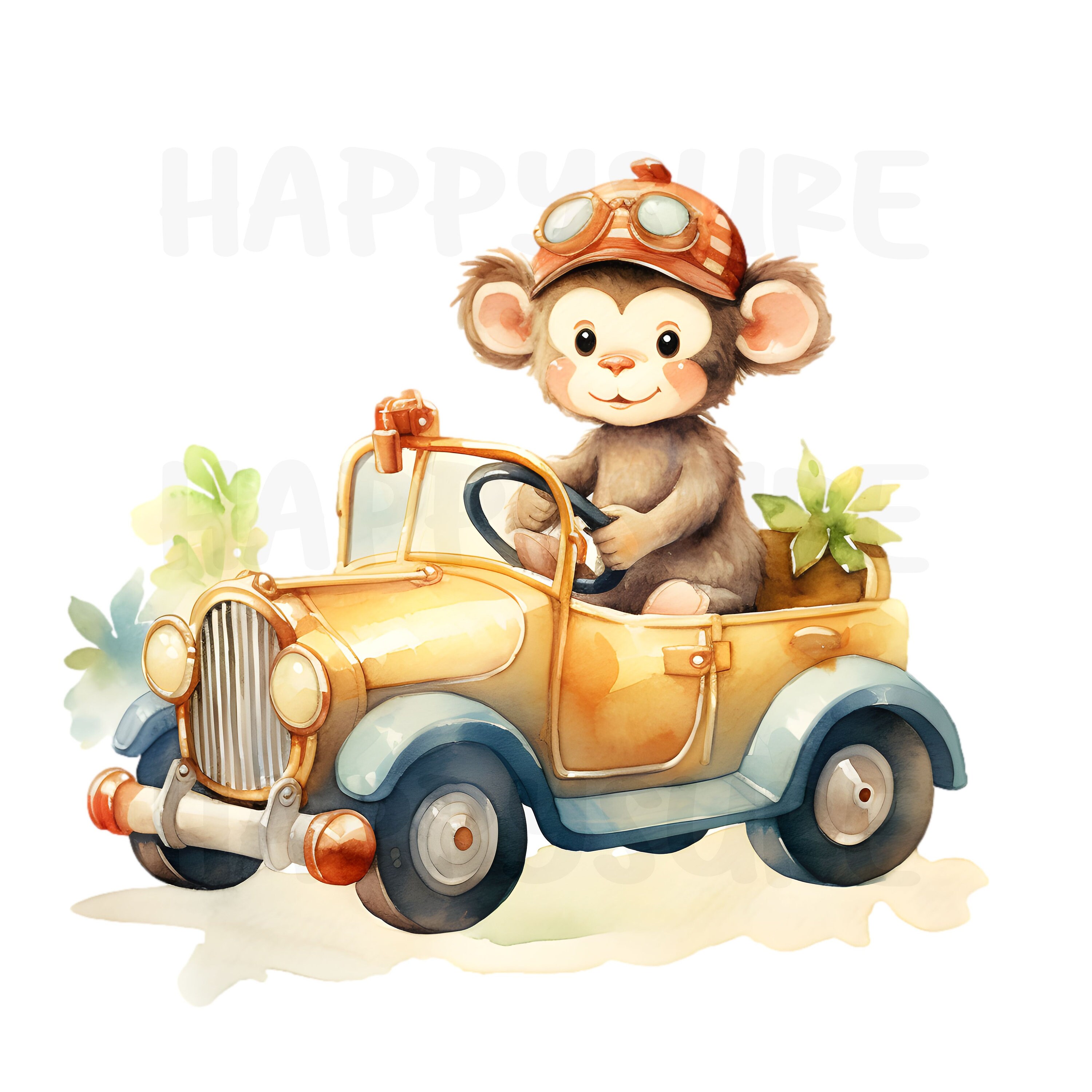 Cute Clipart Cartoon Monkey Dolls for Children. Can Be Used in Personal ...