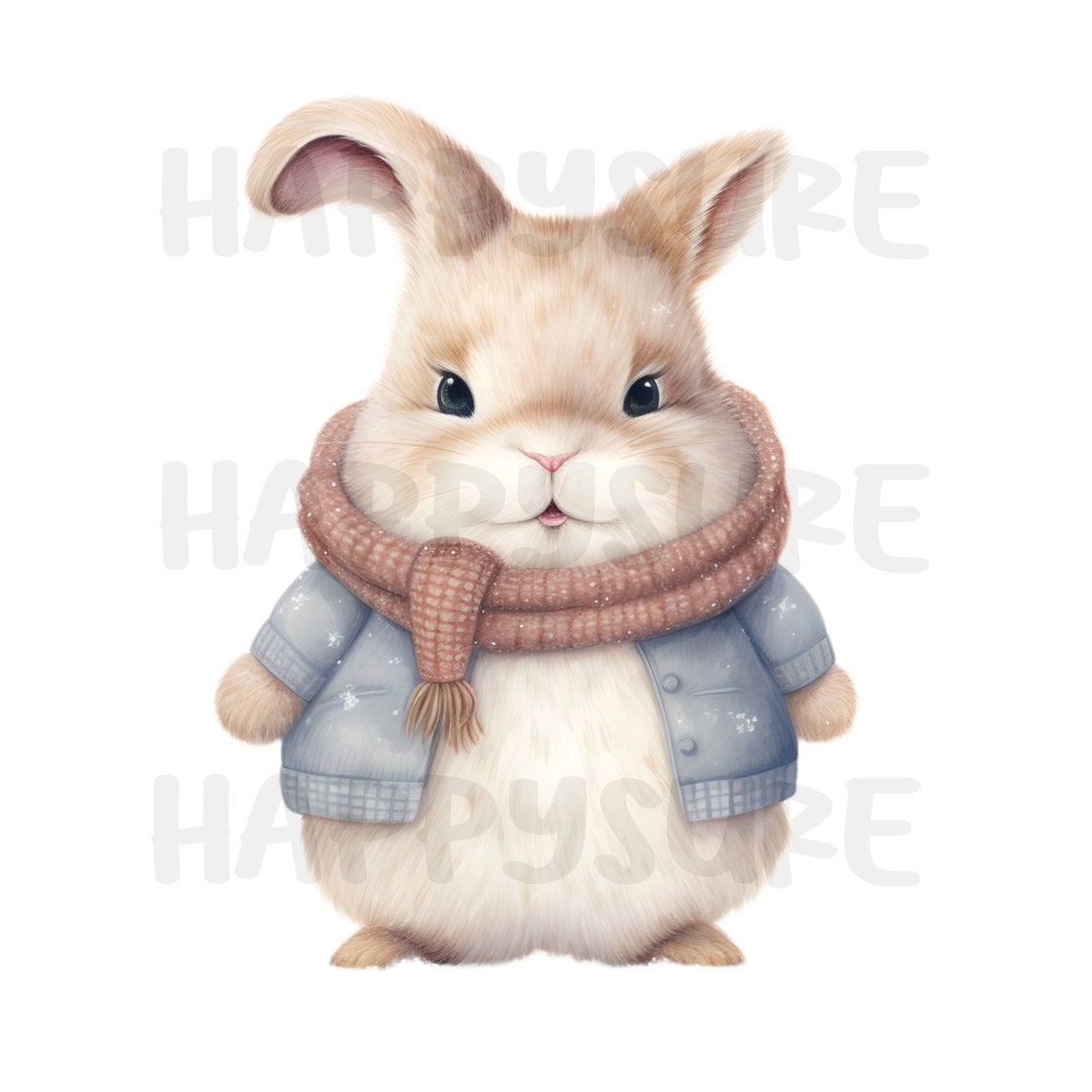 Cute Rabbit Clipart Images and Stickers. PNG Files Can Be Used for ...