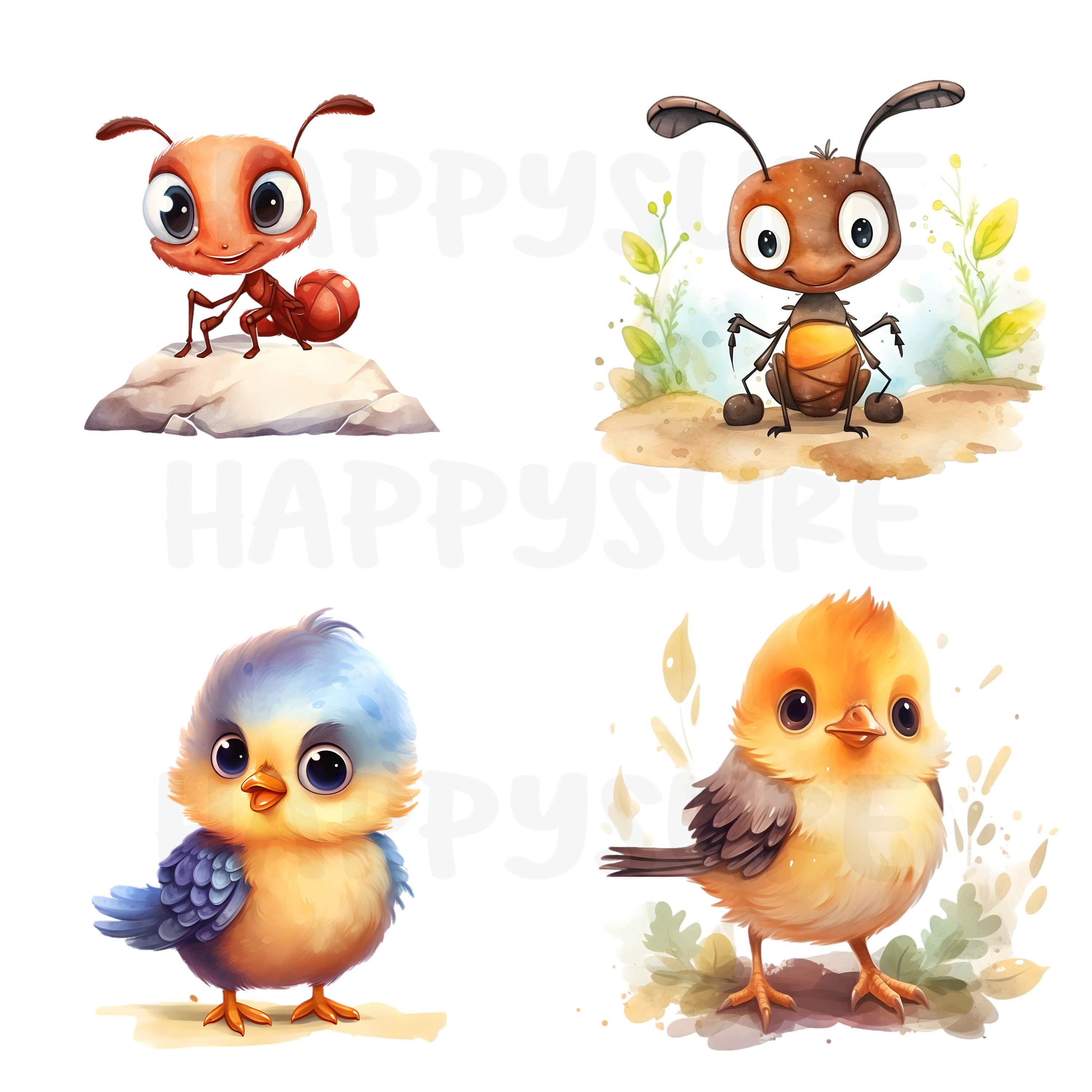 Cute Baby Animals Clipart, Safari Animals for Nursery, Baby Animals 32 ...