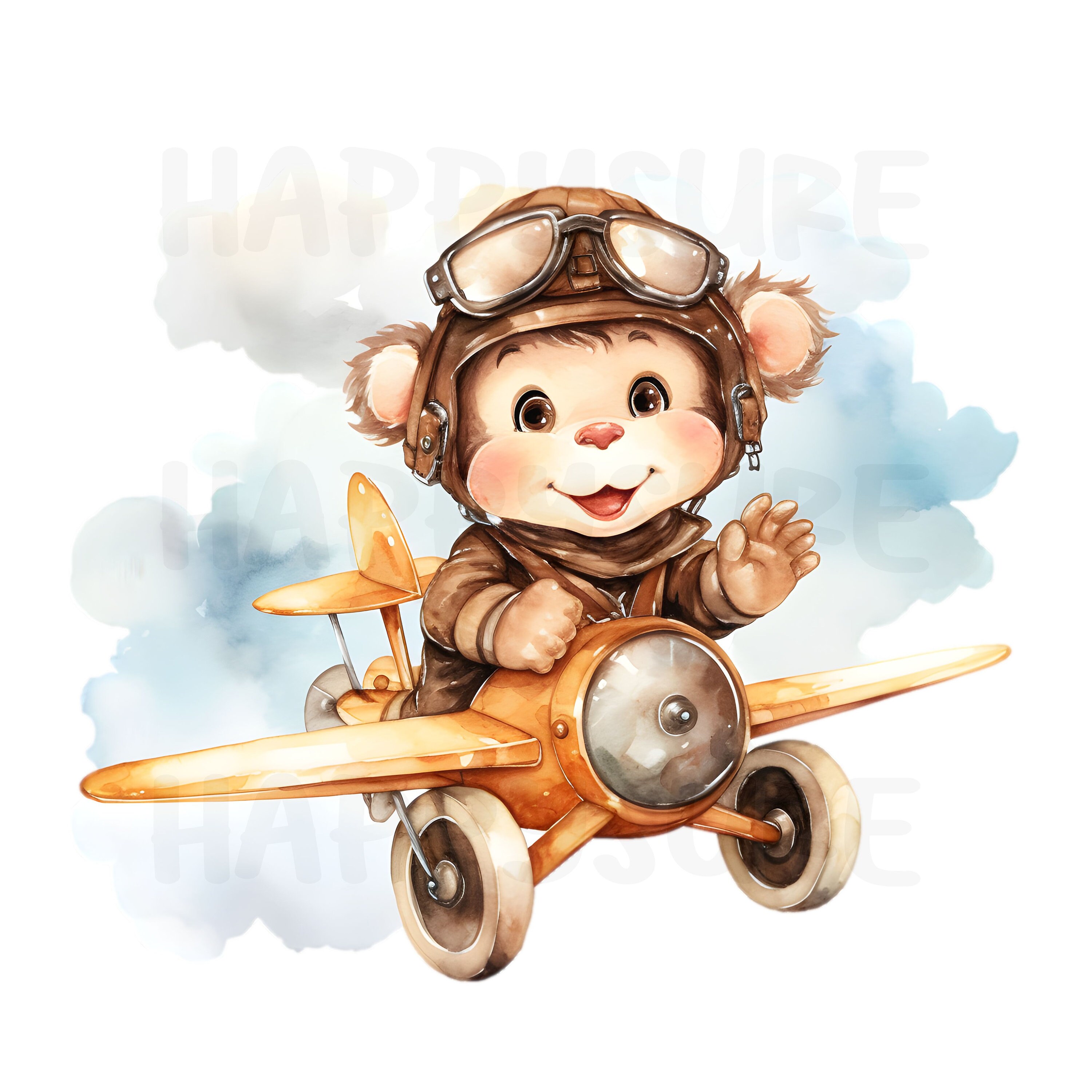 Cute Clipart Cartoon Monkey Dolls for Children. Can Be Used in Personal ...