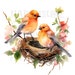 Bird and Nest Clip Art Watercolor Style Available for Both - Etsy