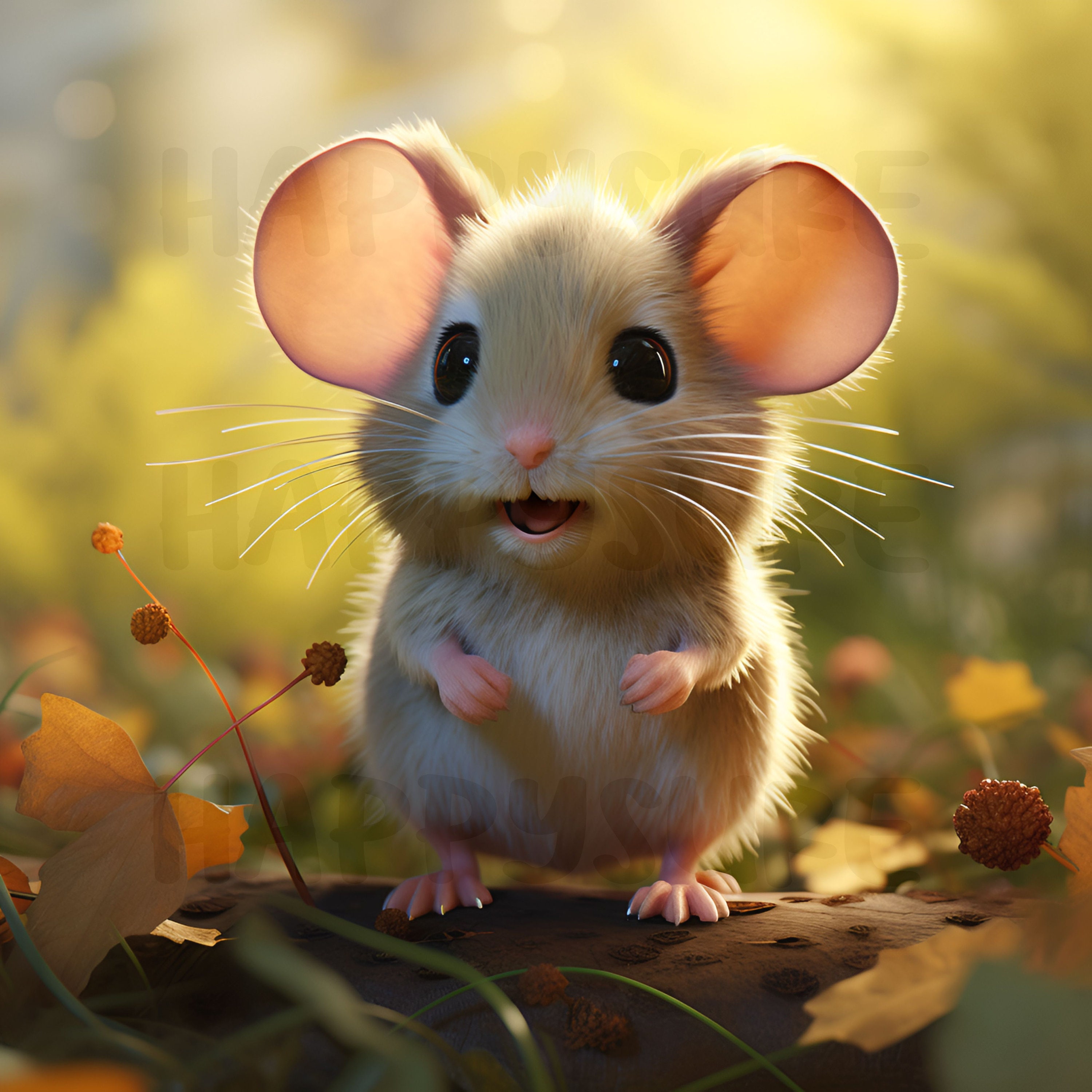 Decorative Picture, Cute Mouse Wallpaper. Can Be Used for Both Personal ...
