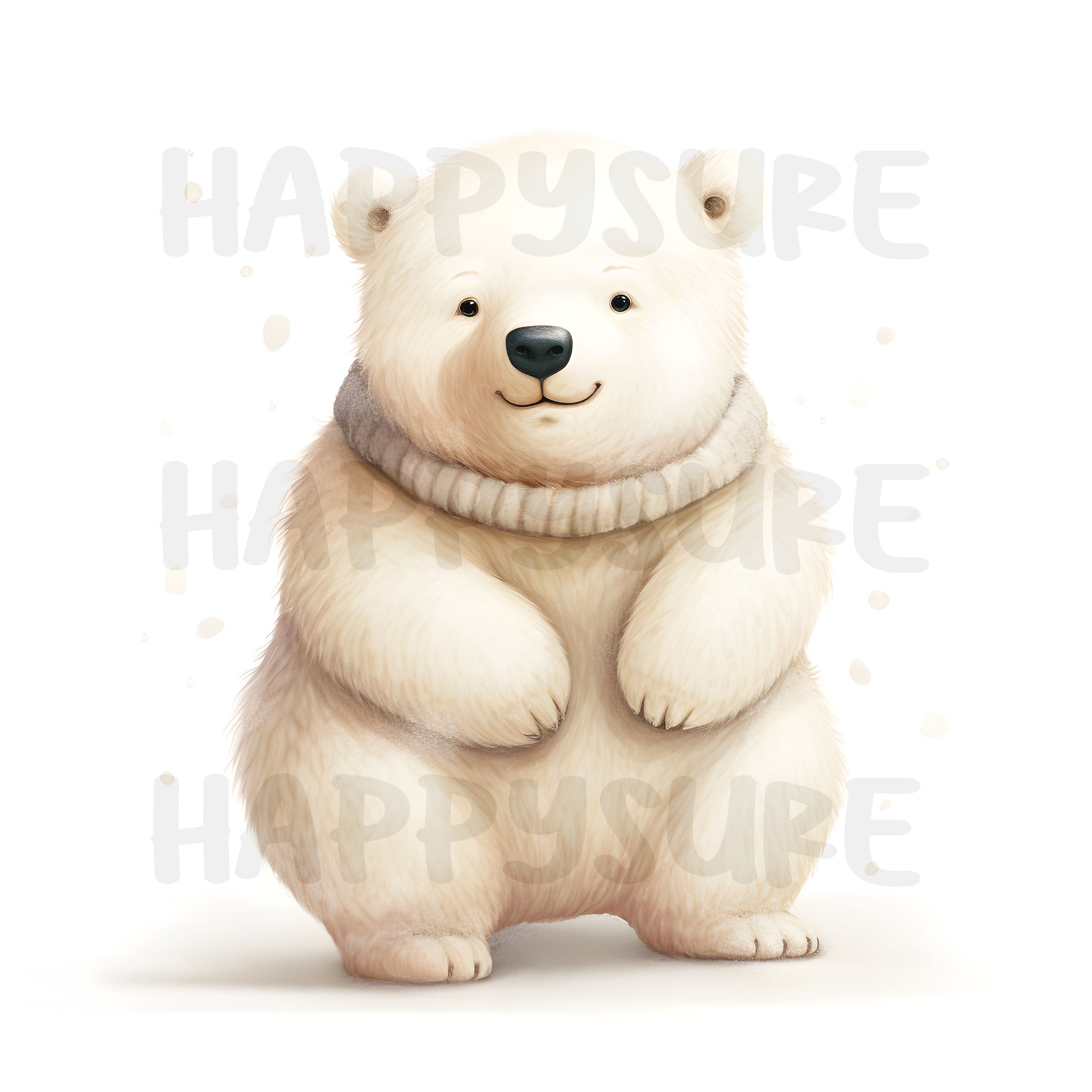Cute Polar Bear Clipart and Stickers for Download. Can Be Used in ...