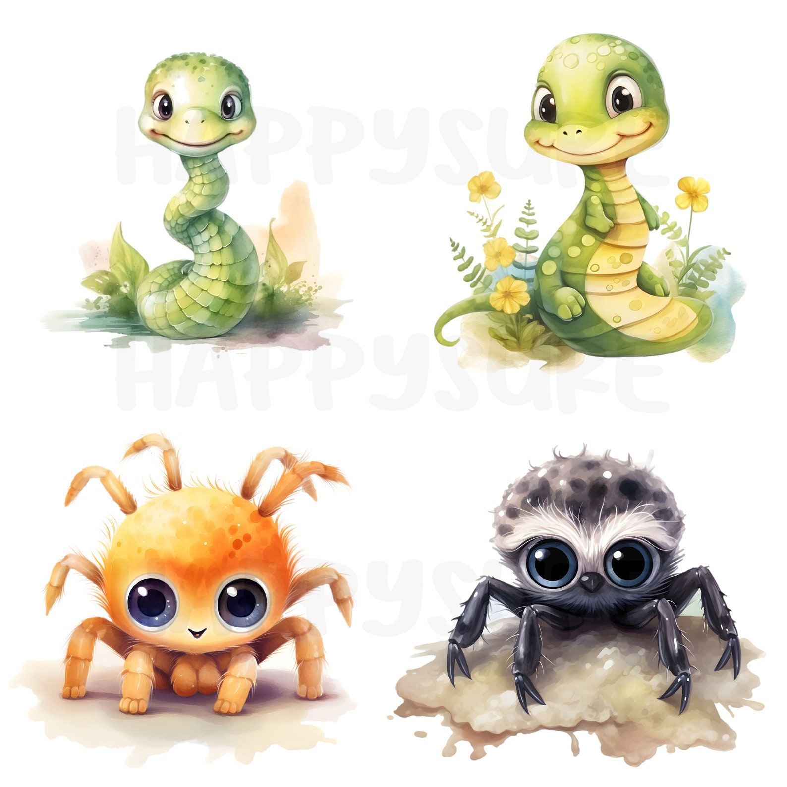 Cute Baby Animals Clipart, Safari Animals for Nursery, Baby Animals 32 ...