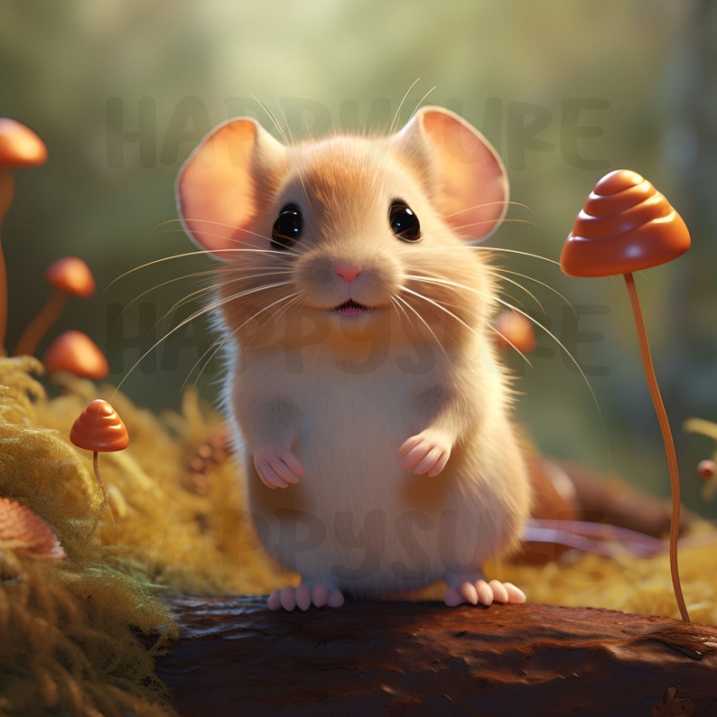 Decorative Picture, Cute Mouse Wallpaper. Can Be Used for Both Personal ...