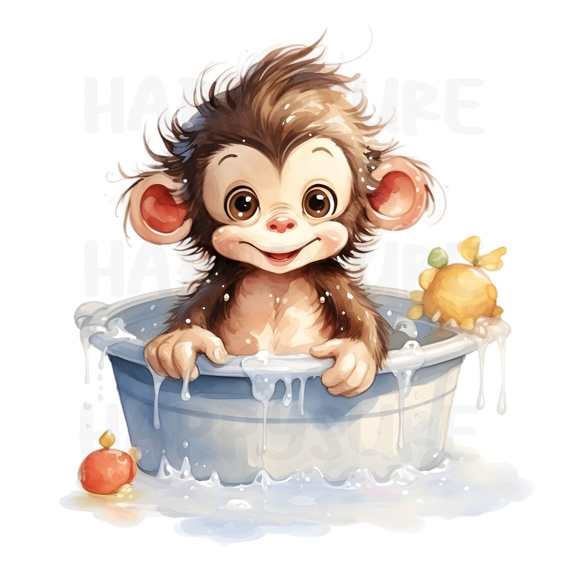 Cute Clipart Cartoon Monkey Dolls for Children. Can Be Used in Personal ...