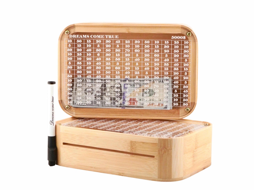 5000 BAMBOO Money Savings Box Reusable - Superior Quality Unique ...