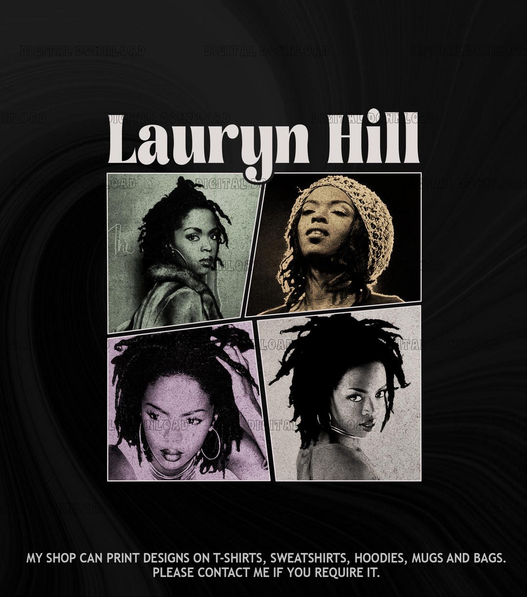 Lauryn Hill Graphic T-shirt Design Png, Lauryn Hill Png, Lauryn Hill ...
