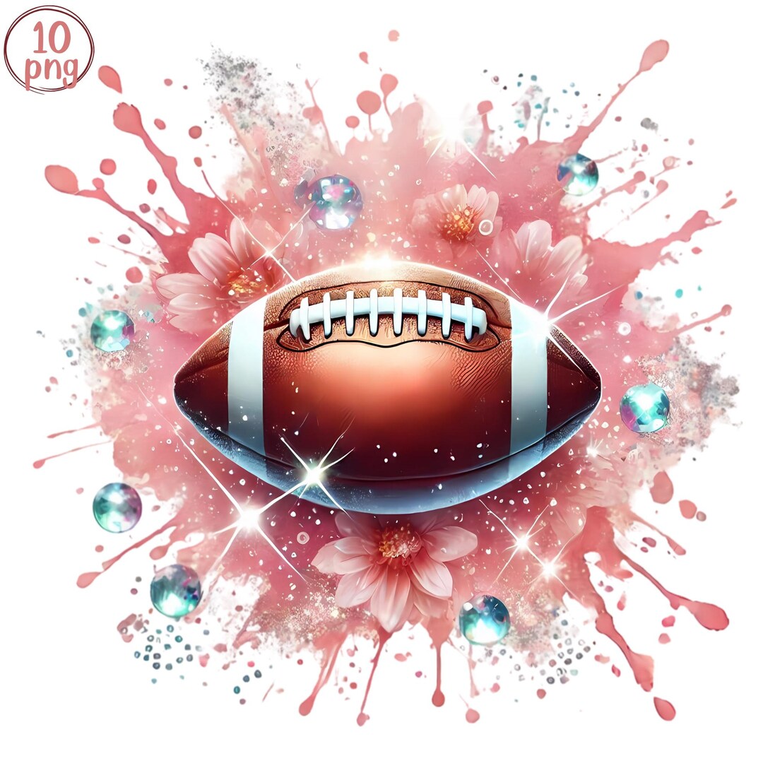 Watercolor Football Clipart | Splash Art Footballs | 10 PNG Files - Etsy