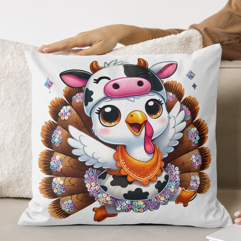 Cow Turkey Watercolor Clipart – Thanksgiving PNG Digital Art - Etsy