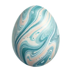 Marble Easter Egg Clipart 10 PNG Watercolor Set for Spring and Holiday ...