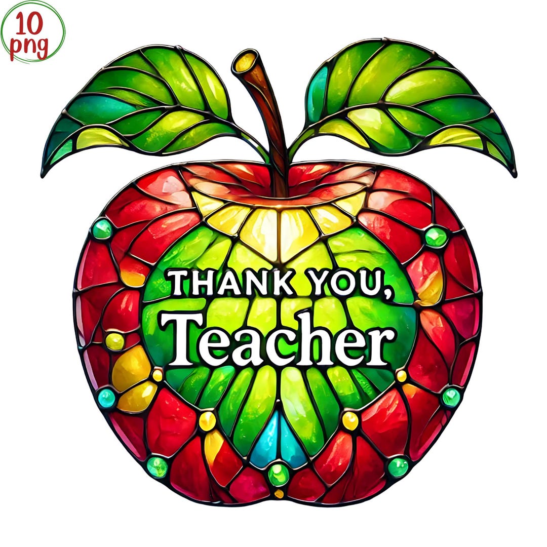 Watercolor Apple Clipart Set – Teacher Appreciation Pngs (digital ...