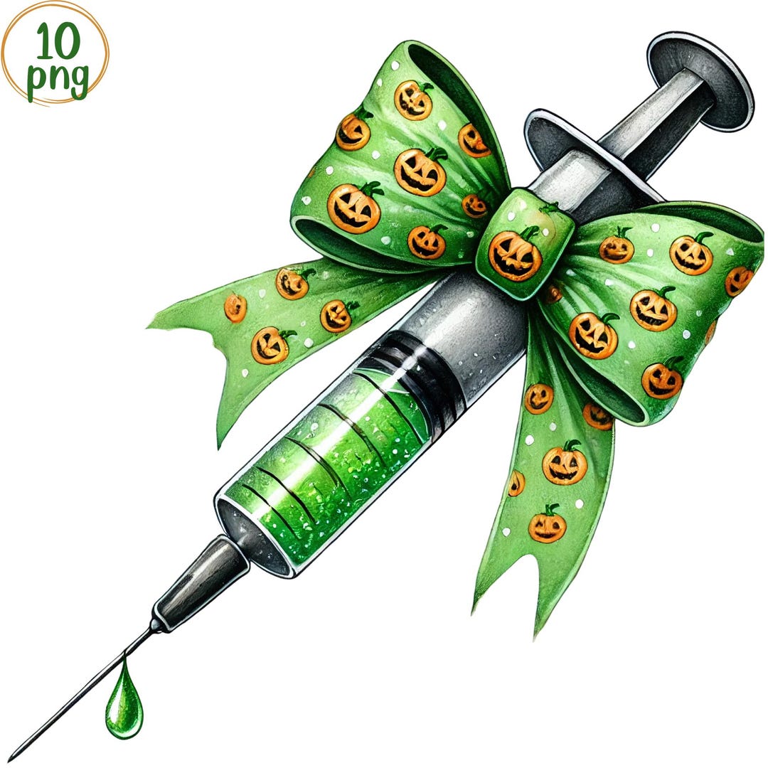 Spooky Halloween Syringe Clipart – Medical Digital Art (10 PNG) - Etsy
