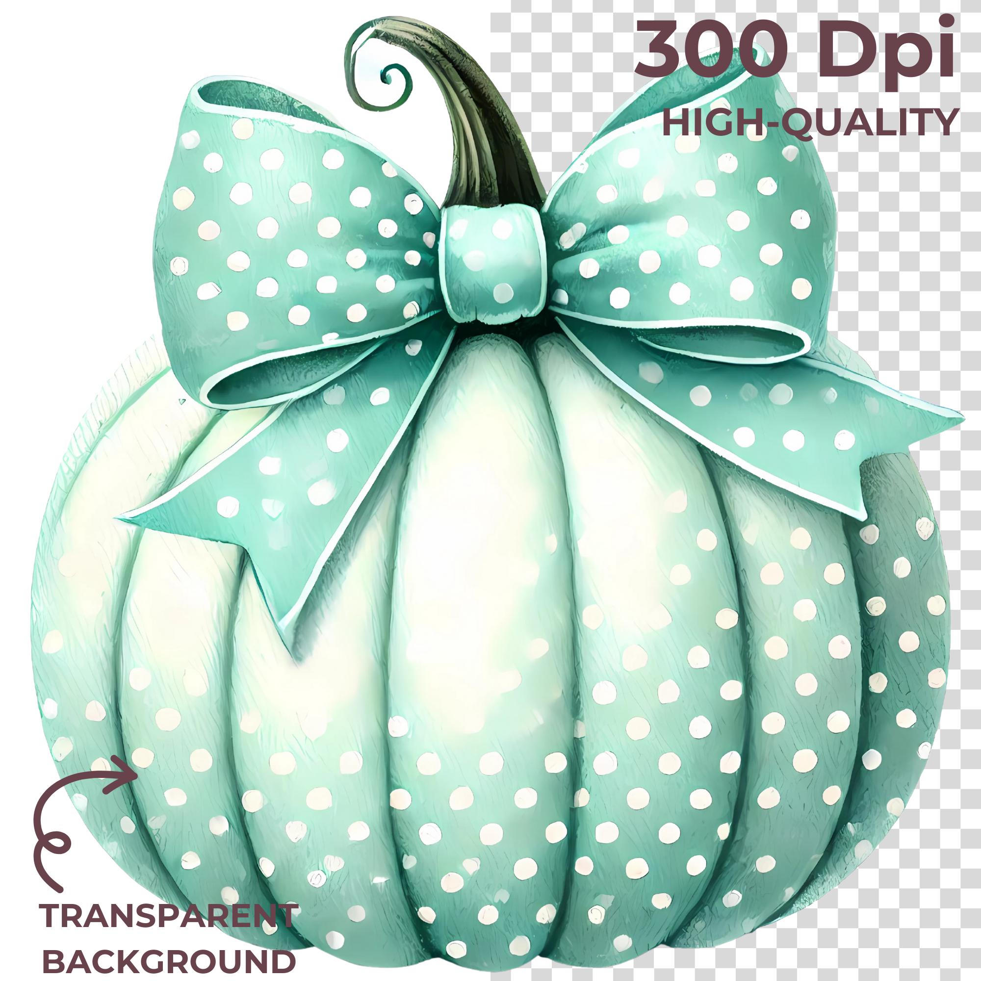 Watercolor Polka Dot Pumpkin Clipart | Fall Decor PNG Files - Etsy