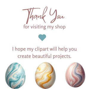 Marble Easter Egg Clipart 10 PNG Watercolor Set for Spring and Holiday ...