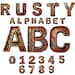 Rusty Metal Alphabet & Numbers Clipart – 36 PNG Set for Steampunk ...
