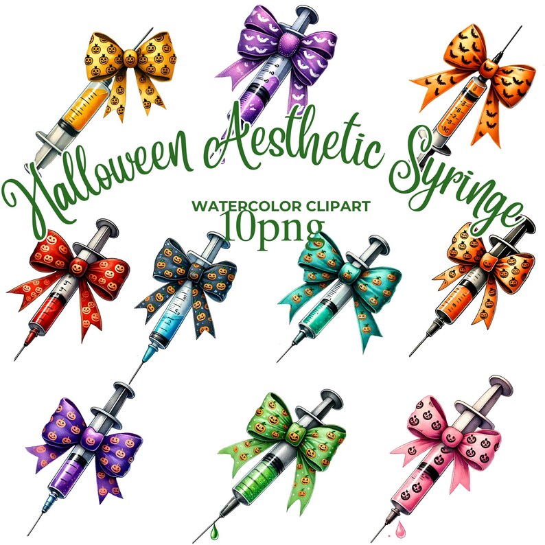 Spooky Halloween Syringe Clipart – Medical Digital Art (10 PNG) - Etsy
