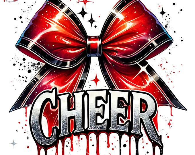 Watercolor Glitter Cheer Bow Clipart | Cheerleading PNG Files (10) - Etsy