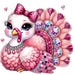 Pink Glam Turkey Clipart – 10 PNG Watercolor Thanksgiving Digital Art ...