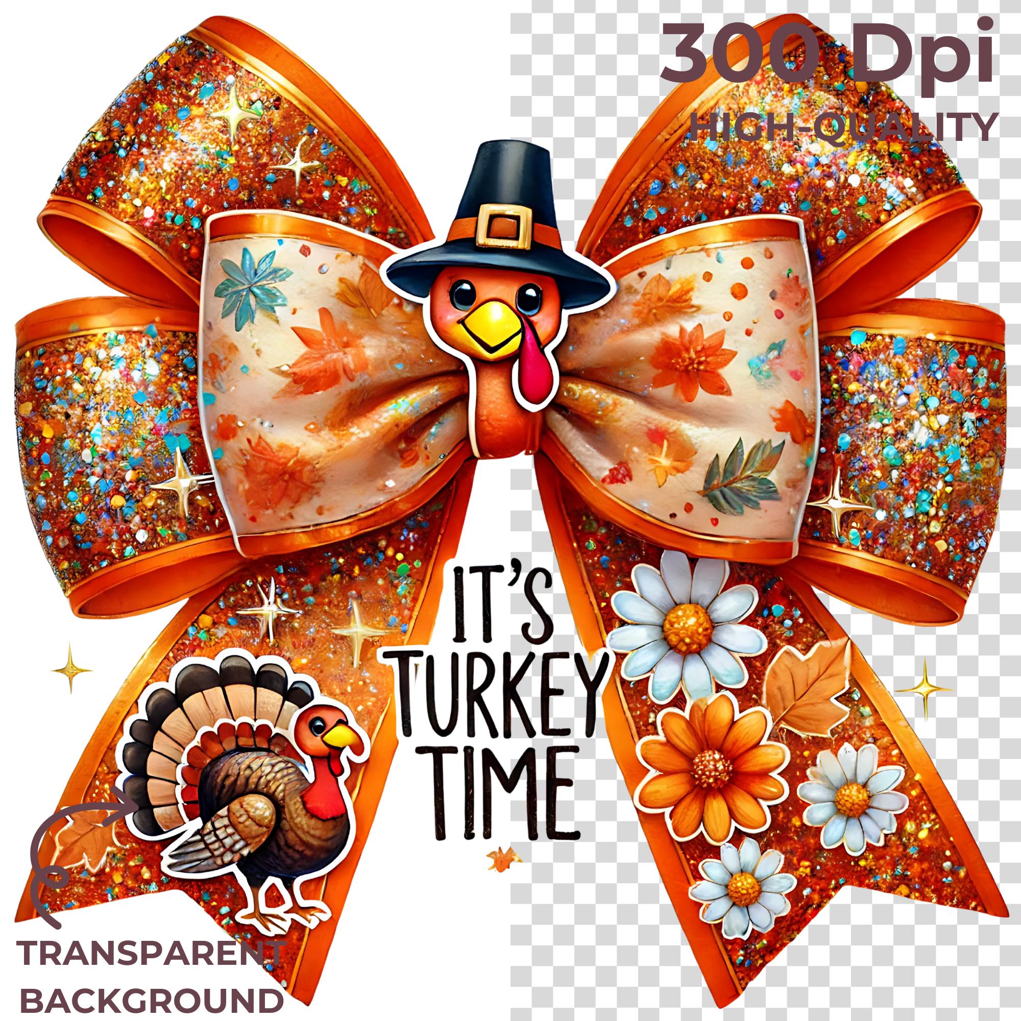Thanksgiving Turkey Bow Clipart – 10 PNG Fall Sublimation Graphics - Etsy