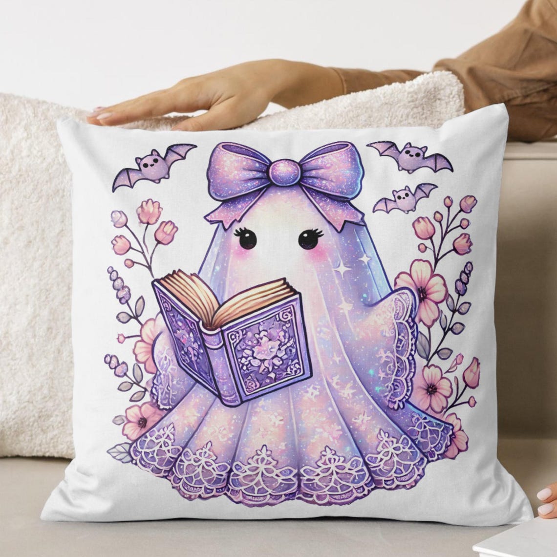 Ghost Reading Watercolor Clipart – Elegant Halloween PNG Set (10 ...