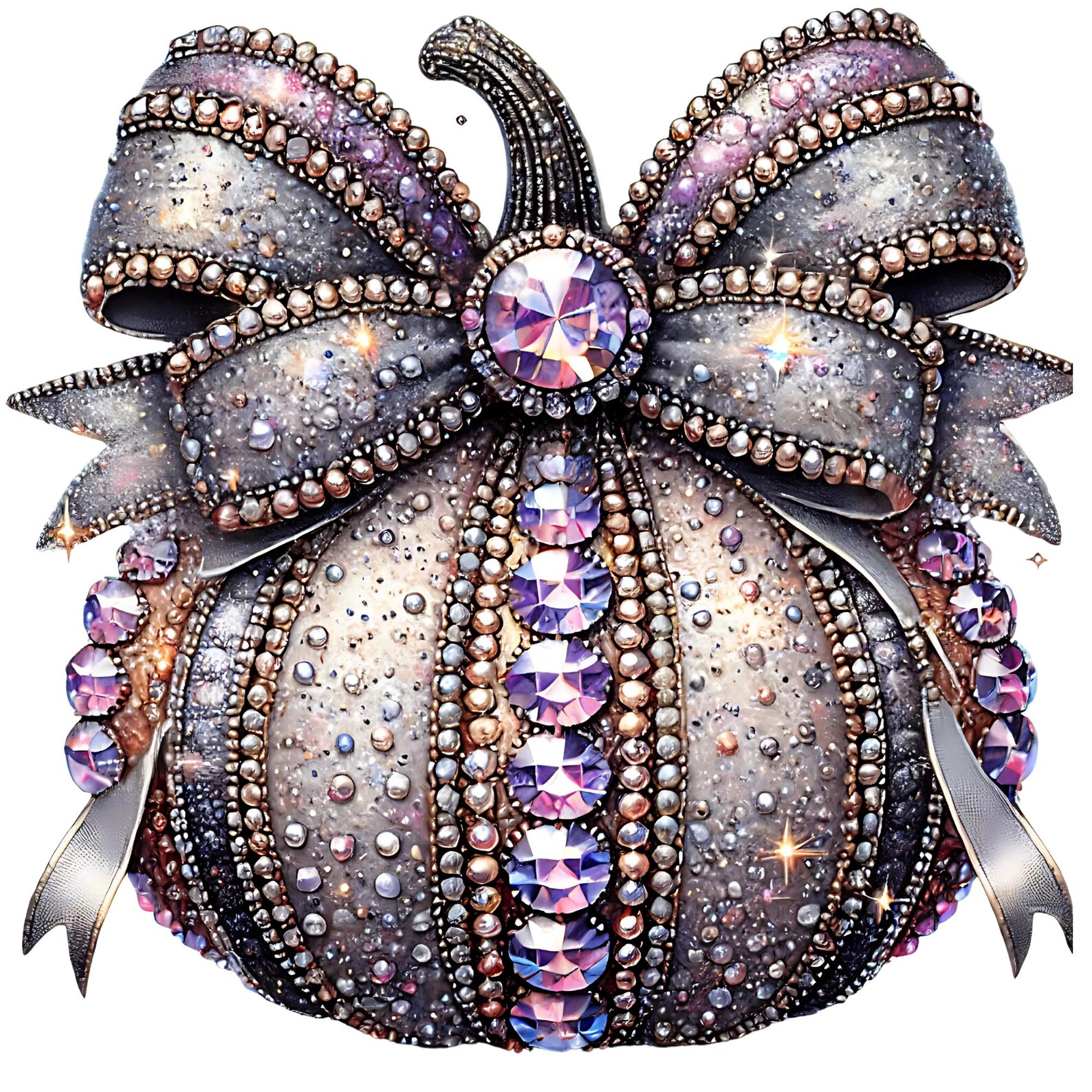 Glitter Pumpkin Clipart – 12 PNG Watercolor Set for Fall Crafts ...