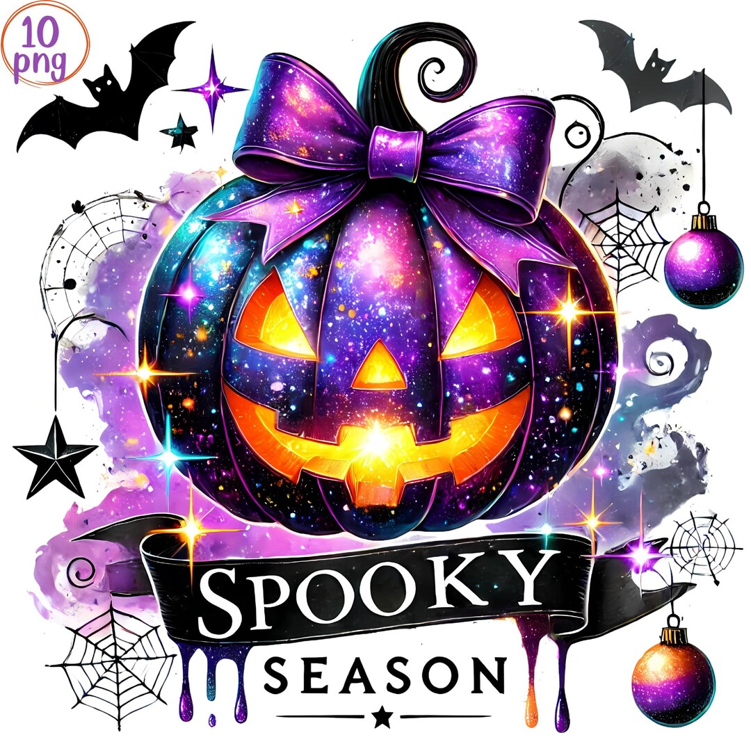 Halloween Pumpkin Clipart | Watercolor Jack-o'-lantern PNG (digital ...