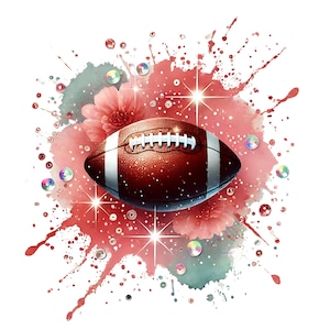 Watercolor Football Clipart | Splash Art Footballs | 10 PNG Files - Etsy