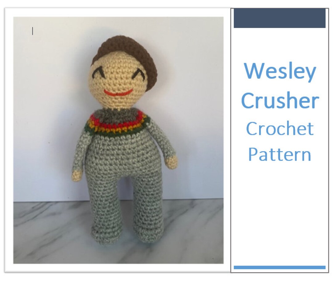 Crochet Wesley Crusher PATTERN, Star Trek Toy, Cute TNG Plushie ...