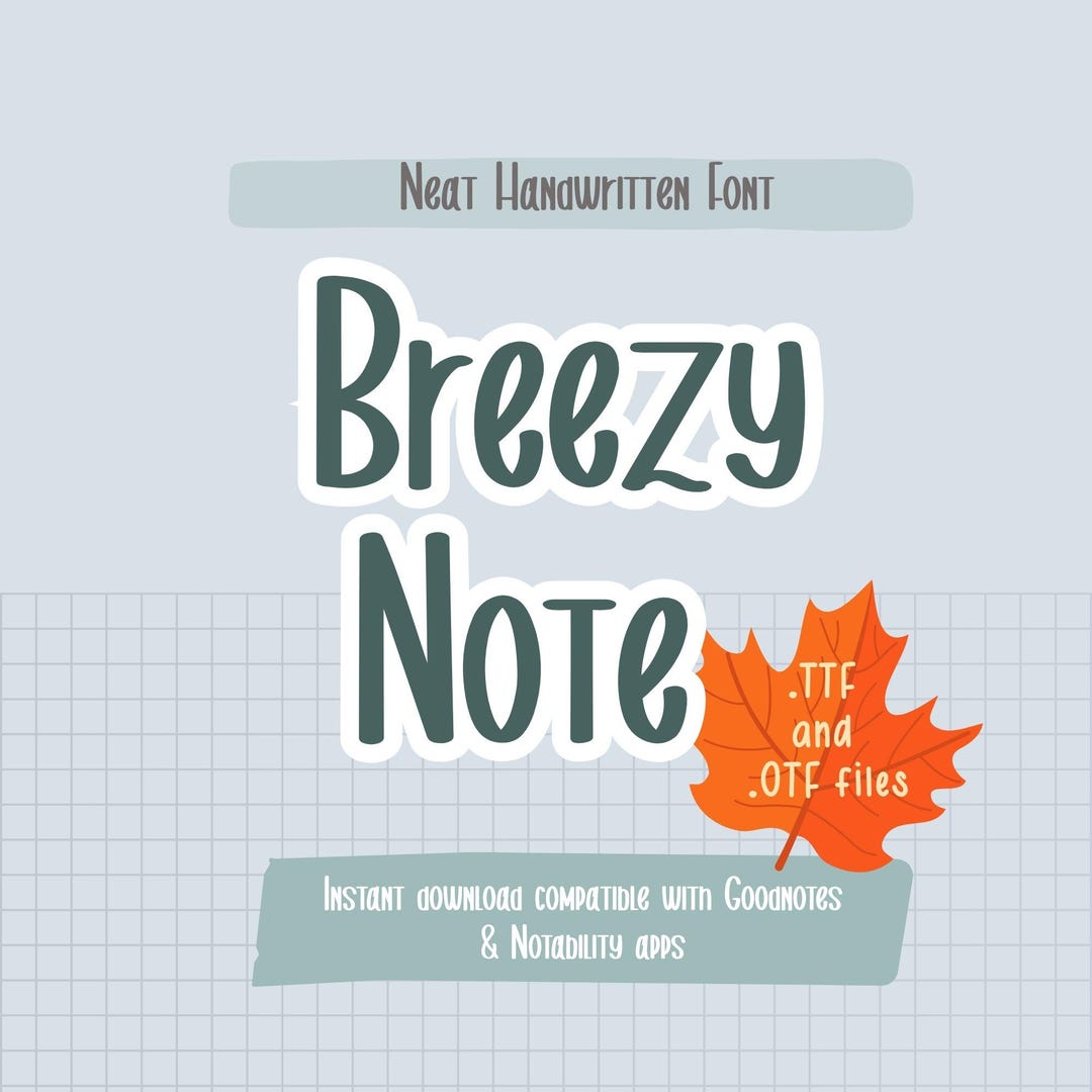 Breezynote Handwritten Font – Playful Script, Cricut & Planner (OTF ...