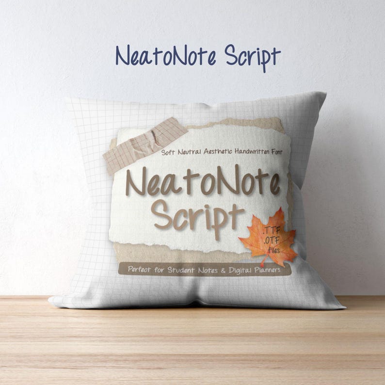 Neat Handwritten Font - Neatonote Script for Goodnotes, Student Notes ...