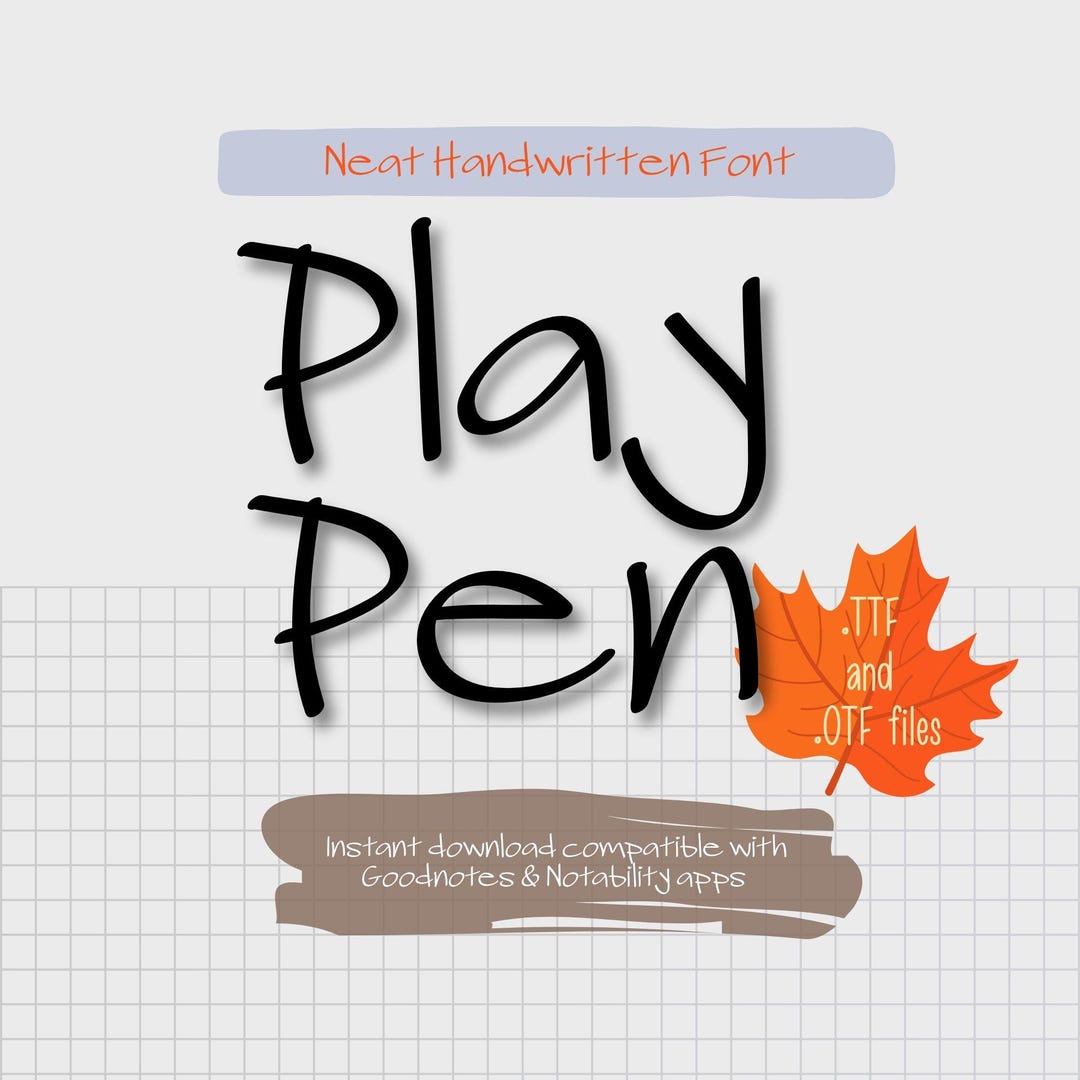 Neat Handwritten Font - Playpen Font L Digital Handwriting Font for ...