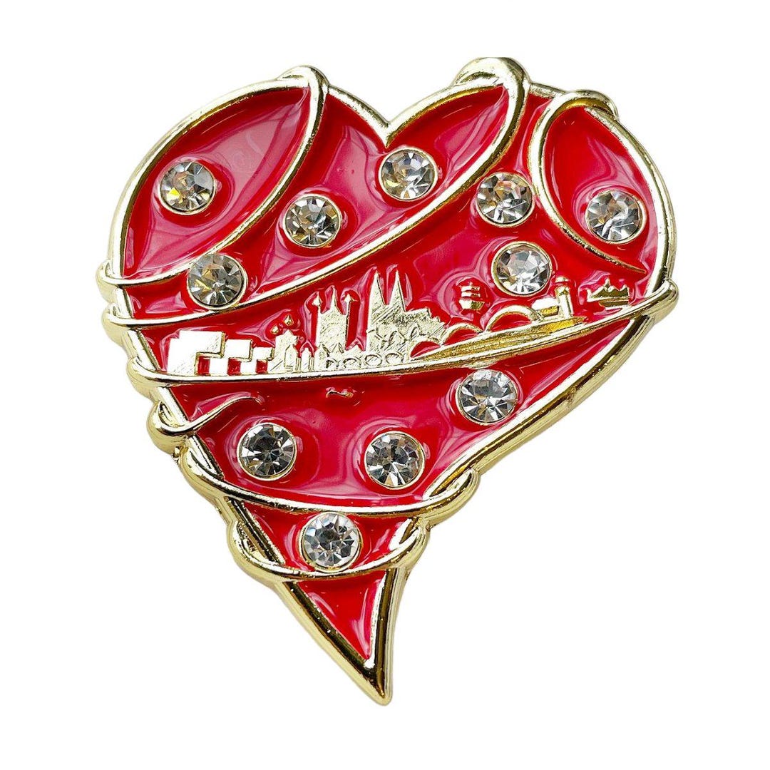 Pin Badge Brooch Heart Skyline Cologne Carnival in Cologne Cologne ...